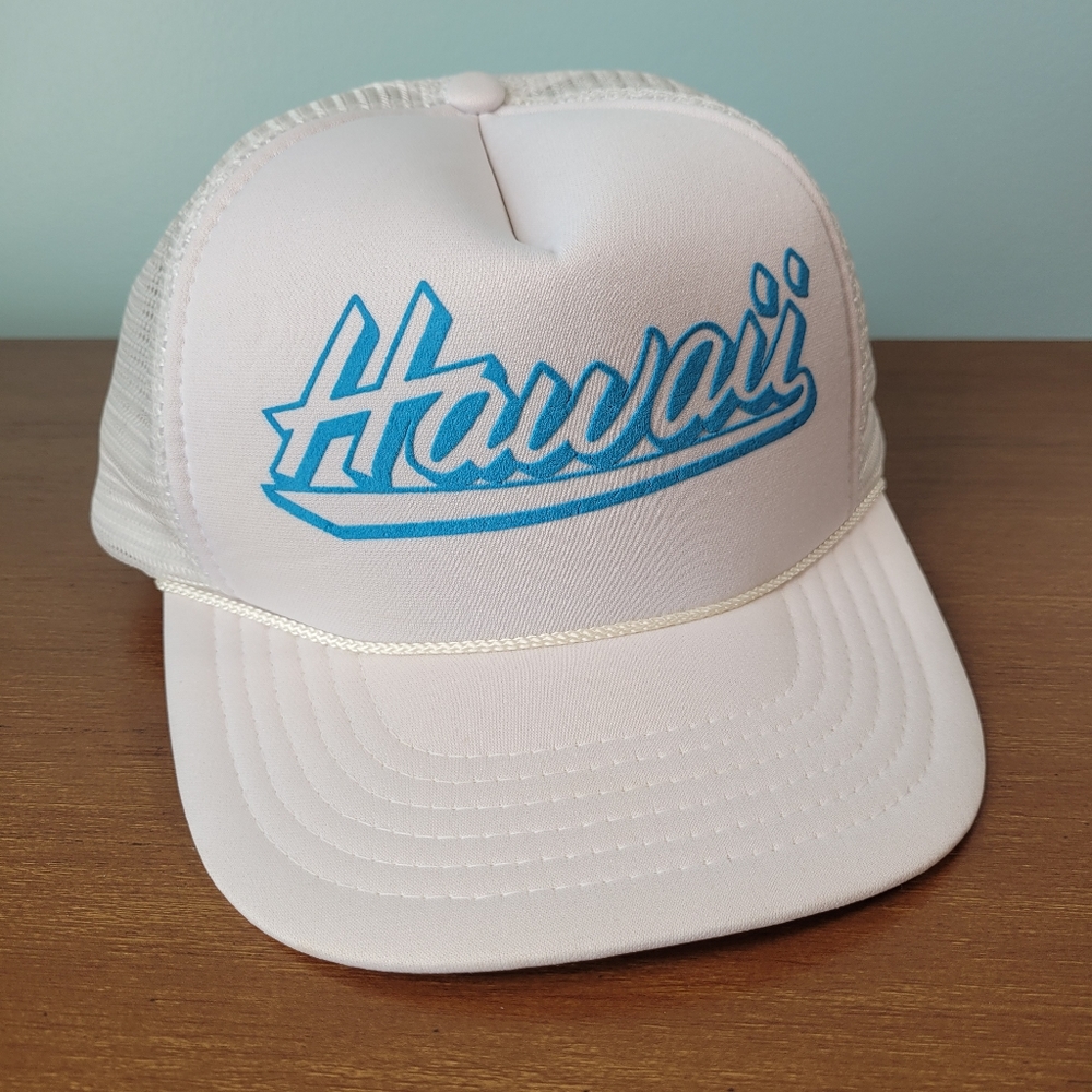 Vintage 1980's Hawaii Mesh Snap-Back Foam, Cord Rope … - Gem